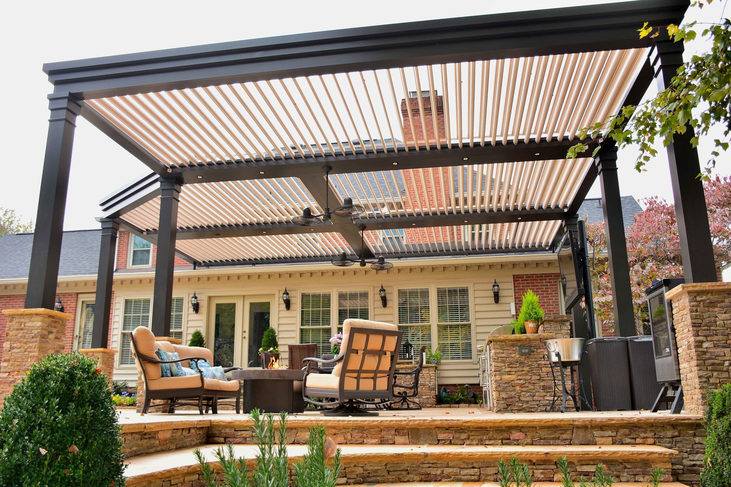 Outsmart the seasons with your louvered pergola - Knutsen Outdoor